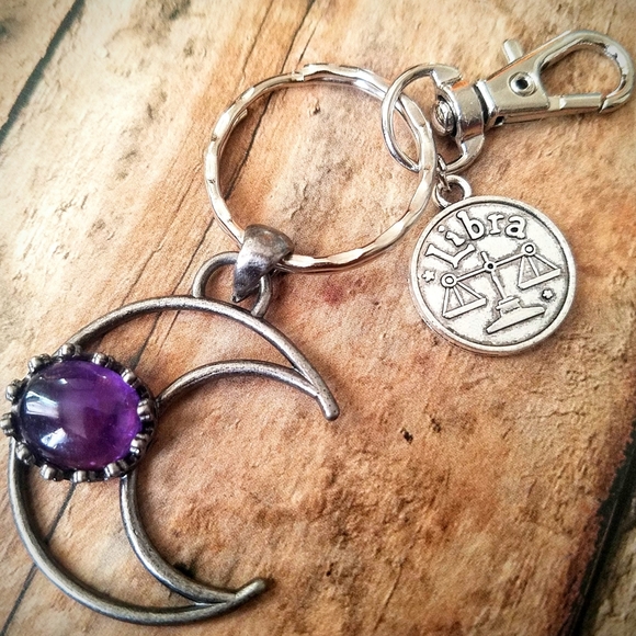 Accessories | Libra Moon Keychain | Poshmark